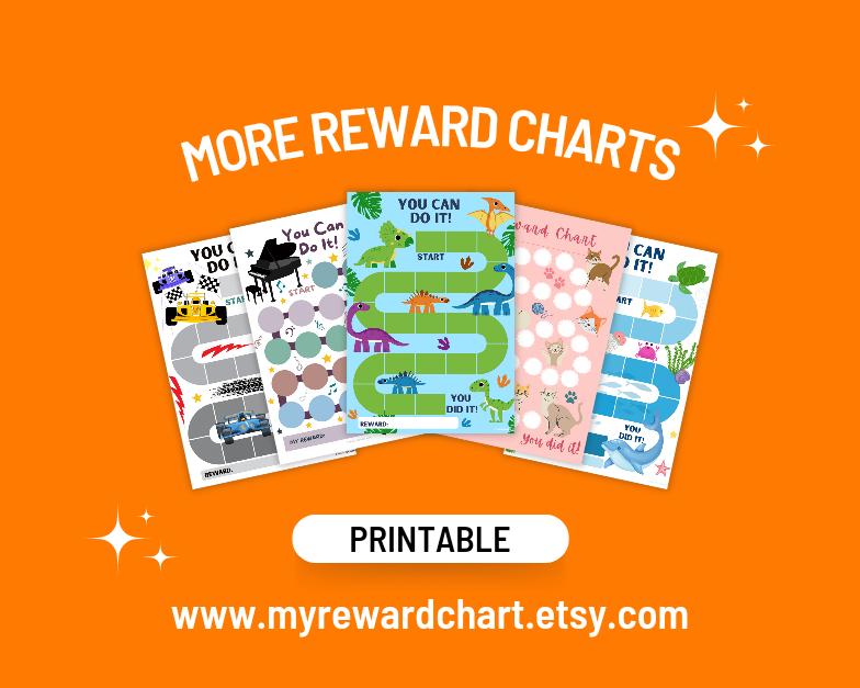 Kids Printable Reading Chart, Rainbow Reading Reward Chart, Kids Reward ...