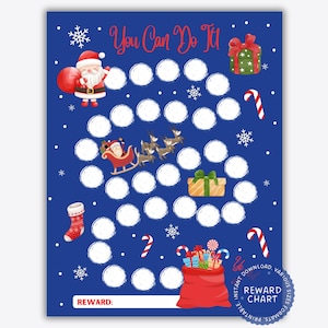 Christmas Reward Chart Printable Kids Reward Chart, Santa Potty ...