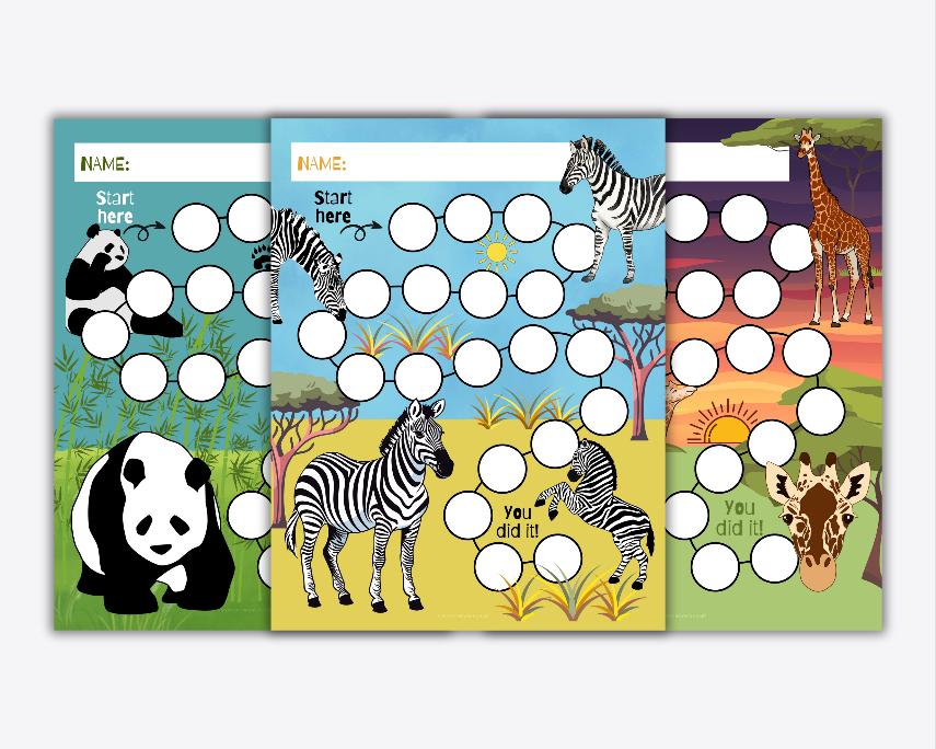 Printable Zoo Animal Reward Charts: Behavior, Potty Training (PDF) - Etsy