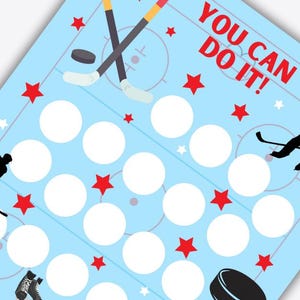 Hockey Reward Chart, Sport Reward Chart, Hockey Sticker Chart, Behavior ...