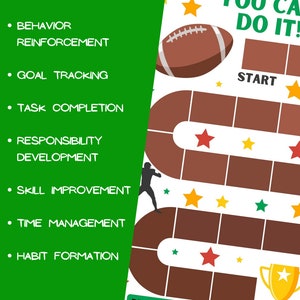 Football Reward Chart Printable Kids Reward Chart Behavior Chart Boys ...