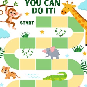 Printable Reward Chart, Zoo Reward Chart, Toddler Sticker Chart, Jungle ...