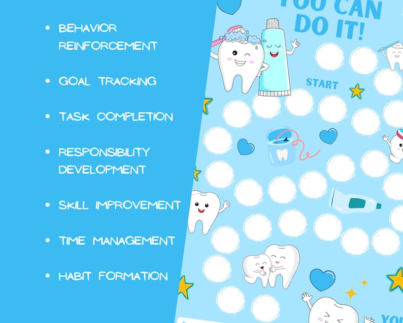 Brush My Teeth Reward Chart Printable Kids Reward Chart, Good Behavior ...