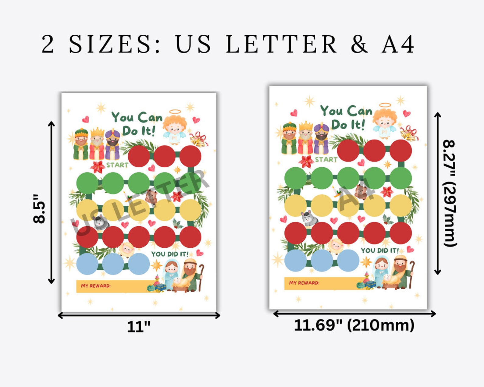 Nativity Scene Reward Chart: Christmas Potty Training (printable PDF ...