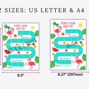Flamingo Reward Chart, Summer Sticker Chart, Behavior Chart, Potty ...