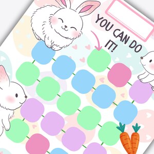 5 Easter Reward Chart Bundle Bunny Potty Training Chart - Etsy