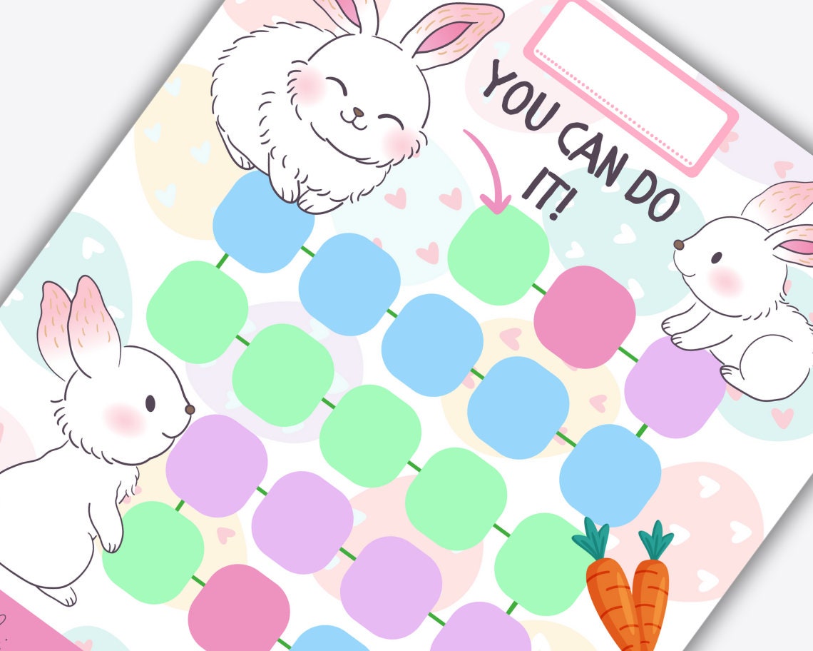 5 Easter Reward Chart Bundle Bunny Potty Training Chart - Etsy
