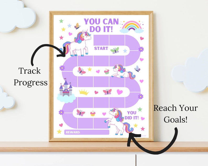 Printable Unicorn Reward Chart: Kids Chore & Potty Training (PDF) - Etsy