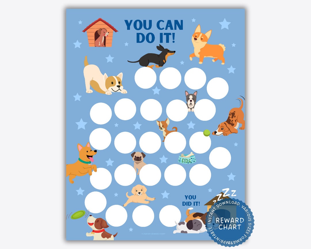 Puppy Dog Reward Chart: Kids Behavior Tracker (printable PDF) - Etsy