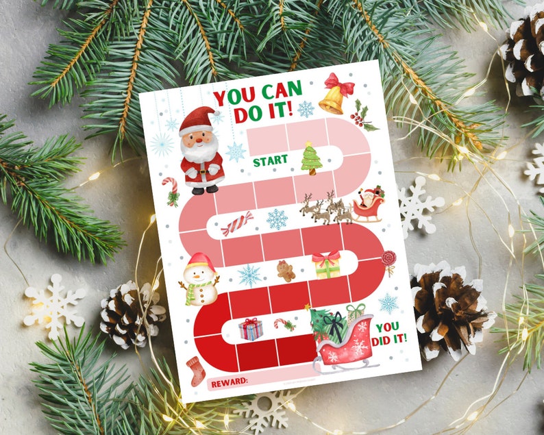 Christmas Santa Reward Chart: Kids Potty Training (printable PDF) - Etsy