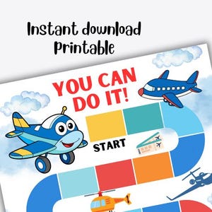 Airplane Helicopter Reward Chart Kids, Potty Training Sticker Chart ...