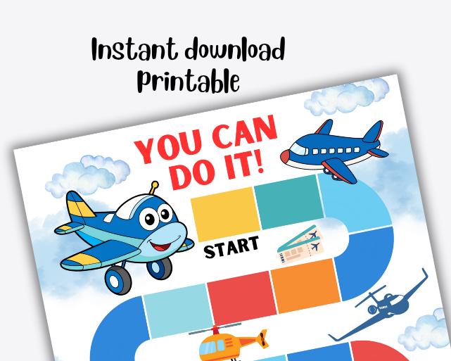 Airplane Helicopter Reward Chart Kids, Potty Training Sticker Chart ...