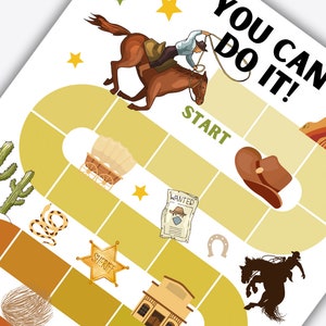 Wild West Reward Chart Printable, Cowboy Potty Training Chart for ...