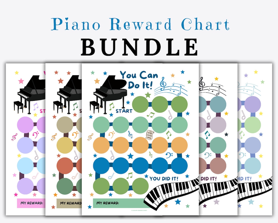 Printable Music Reward Charts, Music Practice Chart, Kids Reward Chart ...