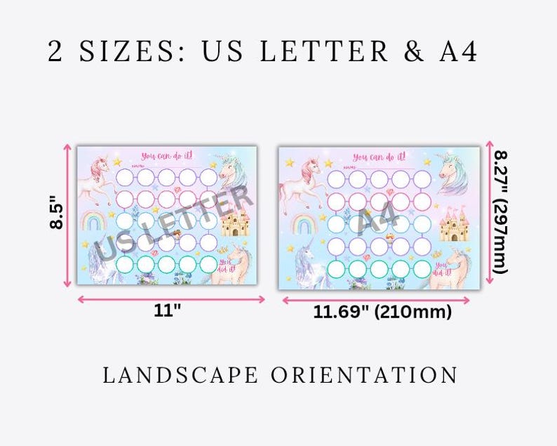 Girls Potty Training Chart Bundle, Fairy Dragon Reward Chart, Unicorn ...