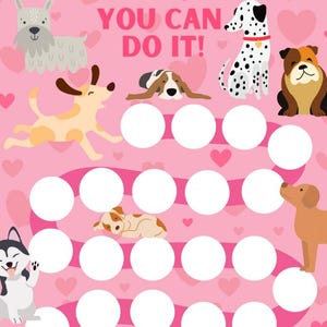 Printable Puppy Reward Chart for Kids: Potty Training, Chores, Goals ...