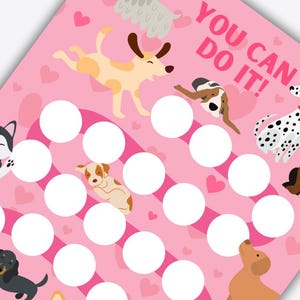 Printable Puppy Reward Chart for Kids: Potty Training, Chores, Goals ...