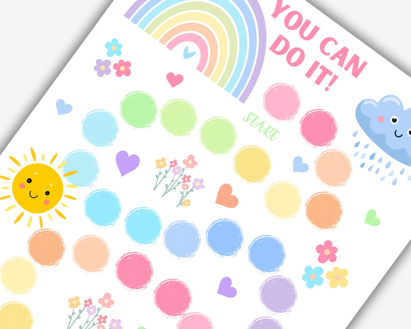 Rainbow Reward Chart Printable Kids Reward Chart, Good Behavior Chart ...