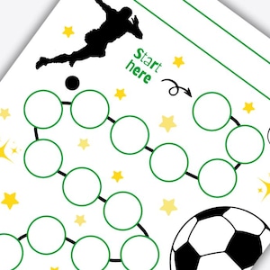 Soccer Practice Reward Chart, Kids Sticker Chart, Behavior Tracker ...