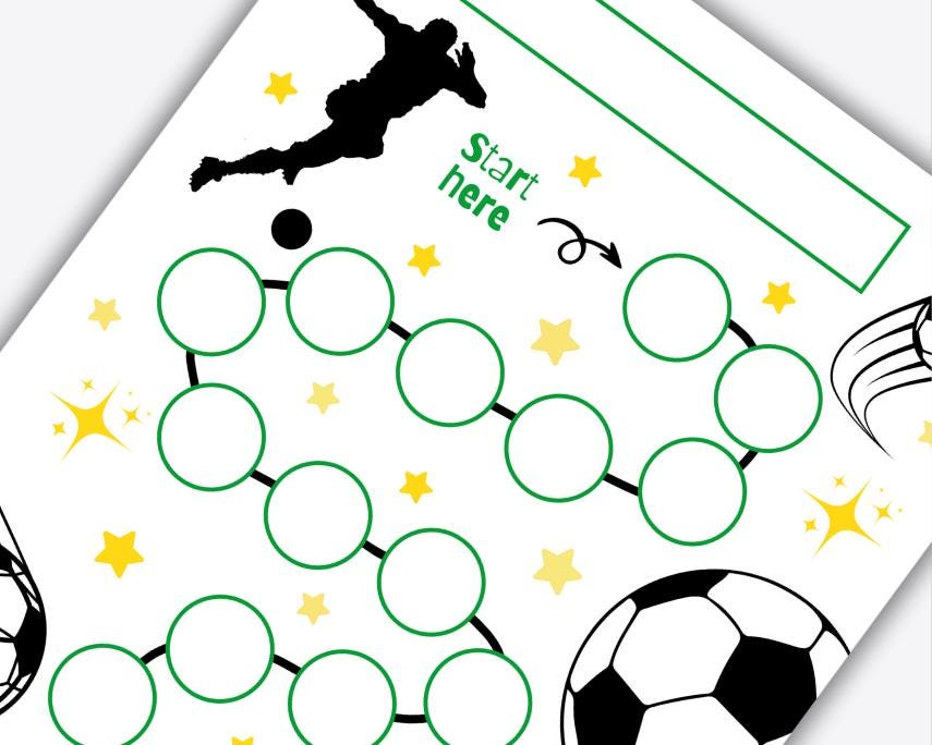 Soccer Practice Reward Chart, Kids Sticker Chart, Behavior Tracker ...