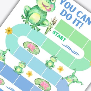 Printable Frog Reward Chart: Kids Habit & Potty Training (PDF) - Etsy