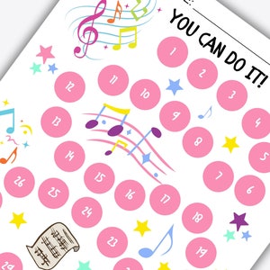 Printable Music Practice Reward Chart for Kids (PDF) - Etsy