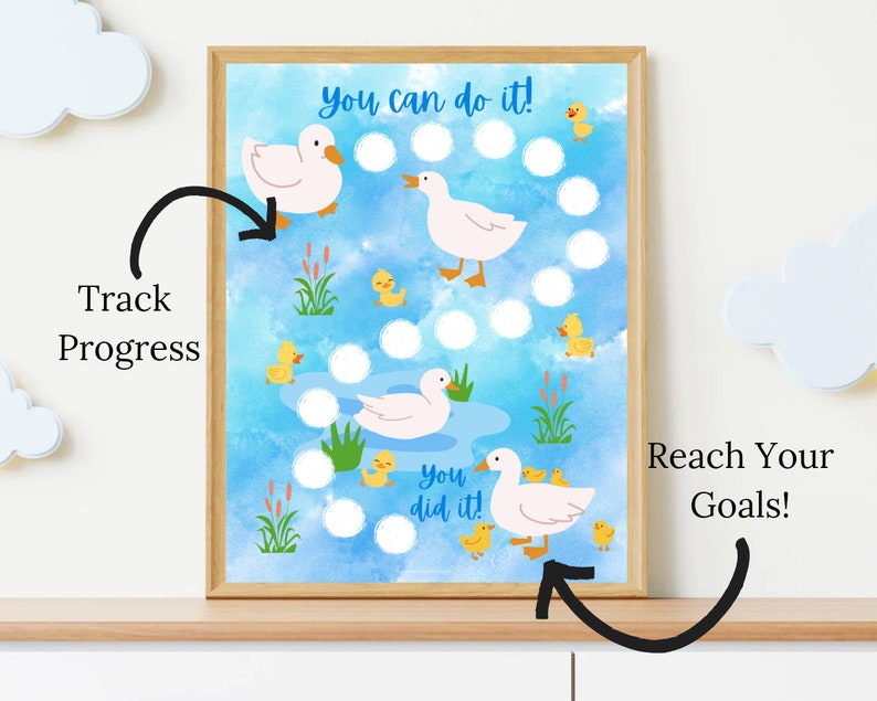 Duck Reward Chart Printable, Kids Potty Training Chart, Behavior Chart ...
