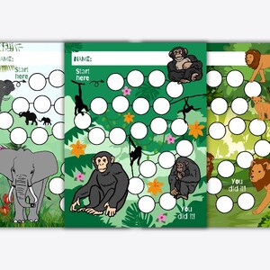 Printable Zoo Animal Reward Charts: Behavior, Potty Training (PDF) - Etsy