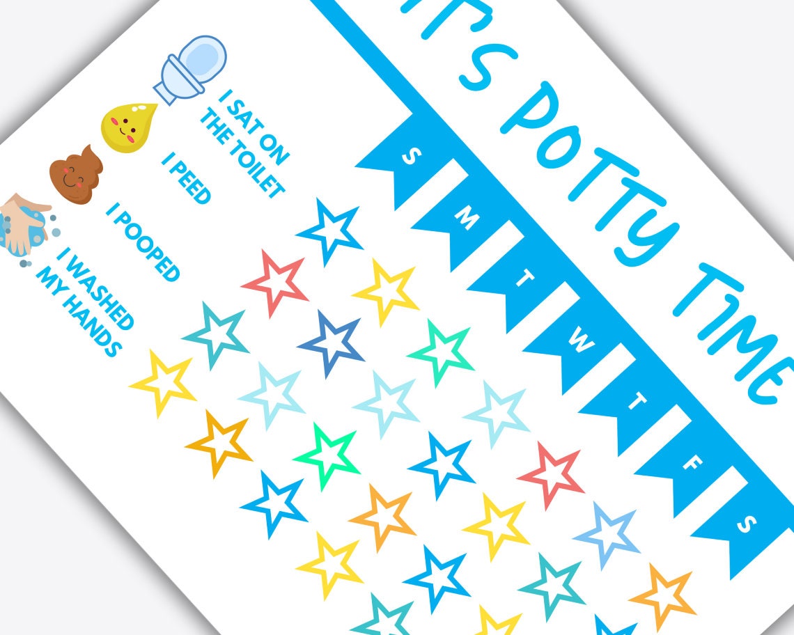 Potty Training Chart Download, Printable, Reward Chart, Toddler ...