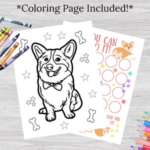 Corgi Kids Reward Chart: Potty Training, Chores (printable) - Etsy