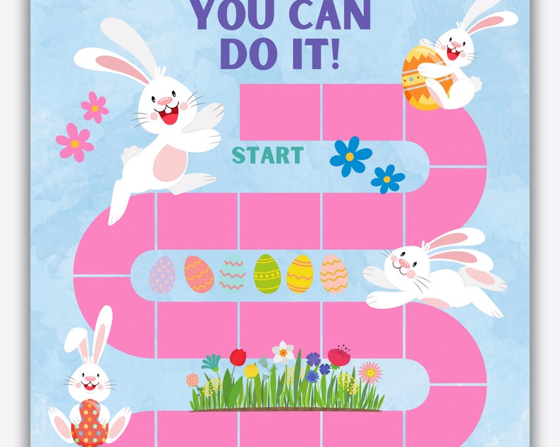 Easter Bunny Reward Chart: Kids Goal & Habit Tracker (PDF) - Etsy