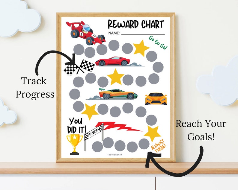 Vehicle Reward Chart Bundle, Monster Truck, Firetruck, Rocket, Dump ...