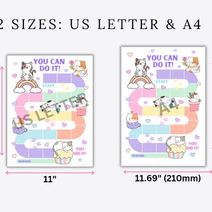 Cat Reward Chart Printable Kids Reward Chart, Instant Download Behavior ...