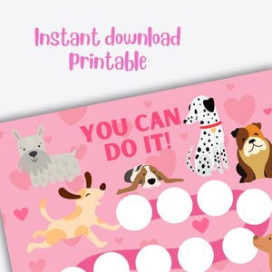 Printable Puppy Reward Chart for Kids: Potty Training, Chores, Goals ...