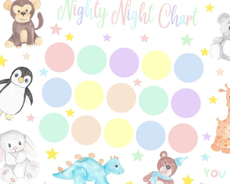 Printable Sleep Reward Chart for Toddlers, Sleep Routine Chart ...