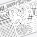 Printable Birthday Activity Placemat, Kids Coloring Mat, Birthday ...