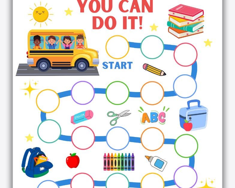Back to School Reward Chart for Kids – Printable Behavior Chart ...