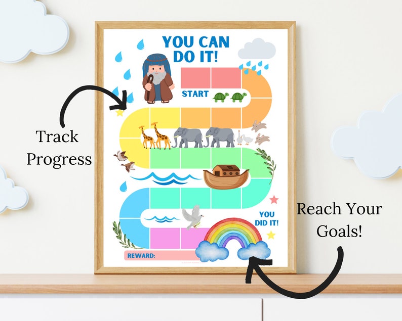 Noah's Ark Reward Chart: Christian Kids Activity (PDF & PNG) - Etsy