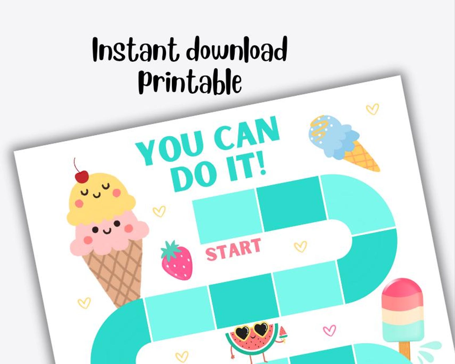 Ice Cream Sticker Chart, Summer Reward Chart, Popsicle Behavior Chart ...