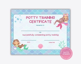 Potty Training Certificate, Toilet Training Diploma, Potty Training ...