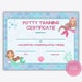 Potty Training Certificate, Toilet Training Diploma, Potty Training ...