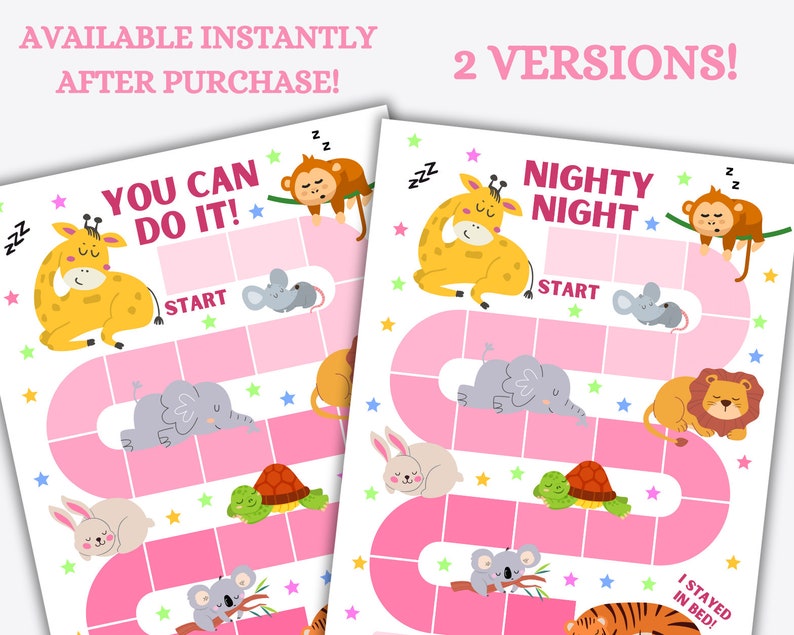 Sleep Reward Chart, Kids Reward Chart, Night Habit Tracker, Toddler ...