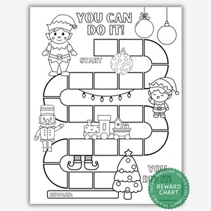 Christmas Coloring Reward Chart Bundle – Printable Holiday Behavior ...