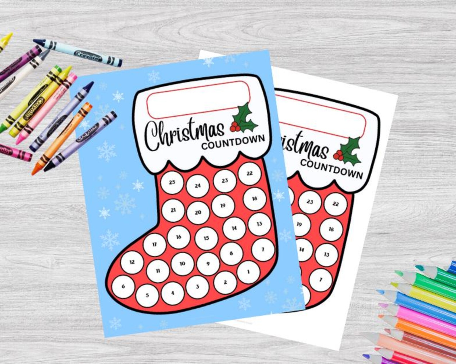 Printable Christmas Countdown Stocking: Reward Chart (PDF) - Etsy