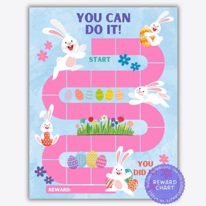 Easter Bunny Reward Chart: Kids Goal & Habit Tracker (PDF) - Etsy
