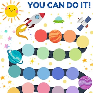 Outer Space Reward Chart Printable, Sticker Chart, Toddler Behaviour ...