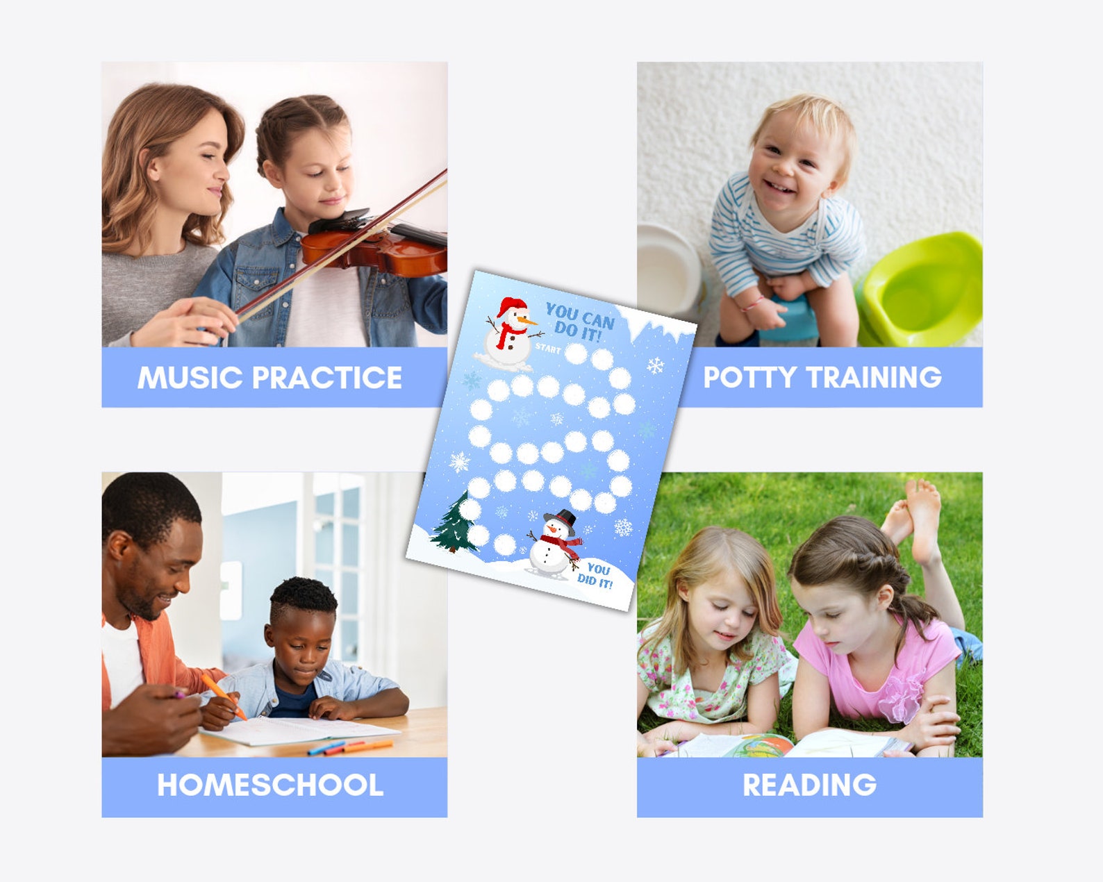 Reward Chart Kid Printable, Snowman Sticker Chart, Winter Reward Chart ...