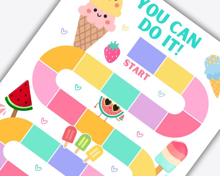 Ice Cream Reward Chart Printable, Kids Behavior Sticker Chart, Habit ...