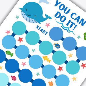 Whale Reward Chart: Under the Sea Toddler Habit Tracker (PDF, PNG, JPG ...