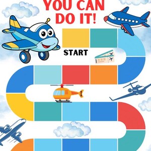 Airplane Helicopter Reward Chart Kids, Potty Training Sticker Chart ...